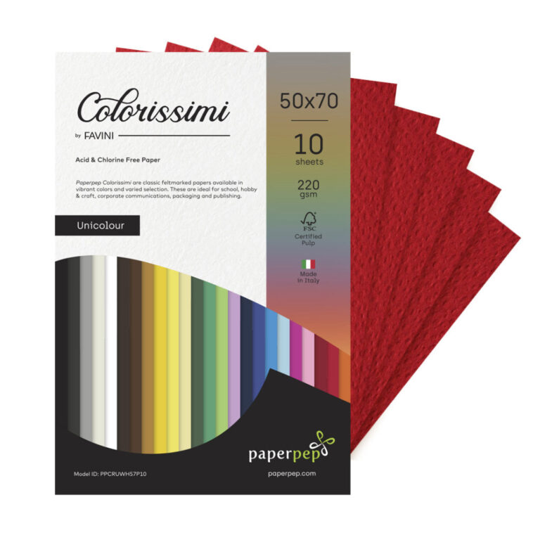 Paper Pep Colorissimi Card Stock 220GSM 50X70CM Rubino (Dark Red ...